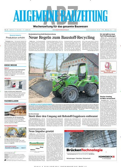ABZ - Allgemeine Bauzeitung als Abo und epaper