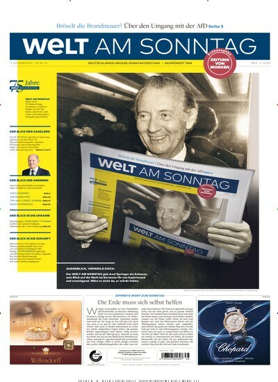 Welt am Sonntag Gesamt Frühausgabe als epaper