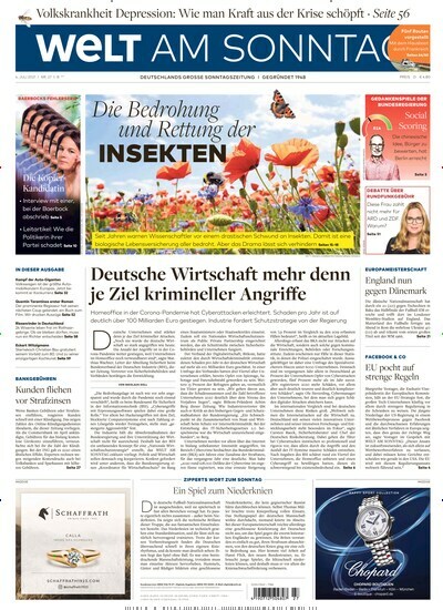 Welt am Sonntag Gesamtausgabe als Abo und epaper
